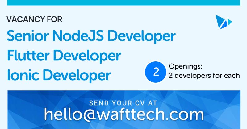 Rajan Jaiswal on LinkedIn: #vacancy #nodejs #flutterdeveloper #ionic Rajan Jaiswal on LinkedIn: #vacancy #nodejs #flutterdeveloper #ionic