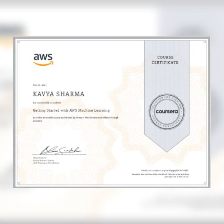 Kavya Sharma on LinkedIn: #machinelearning #learning #aws Kavya Sharma on LinkedIn: #machinelearning #learning #aws