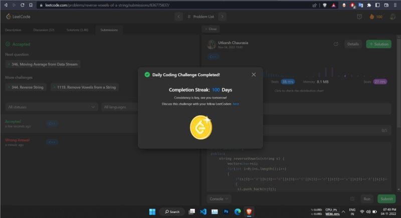 Utkarsh Chaurasia on LinkedIn: #leetcode #100daysofcodingchallenge Utkarsh Chaurasia on LinkedIn: #leetcode #100daysofcodingchallenge