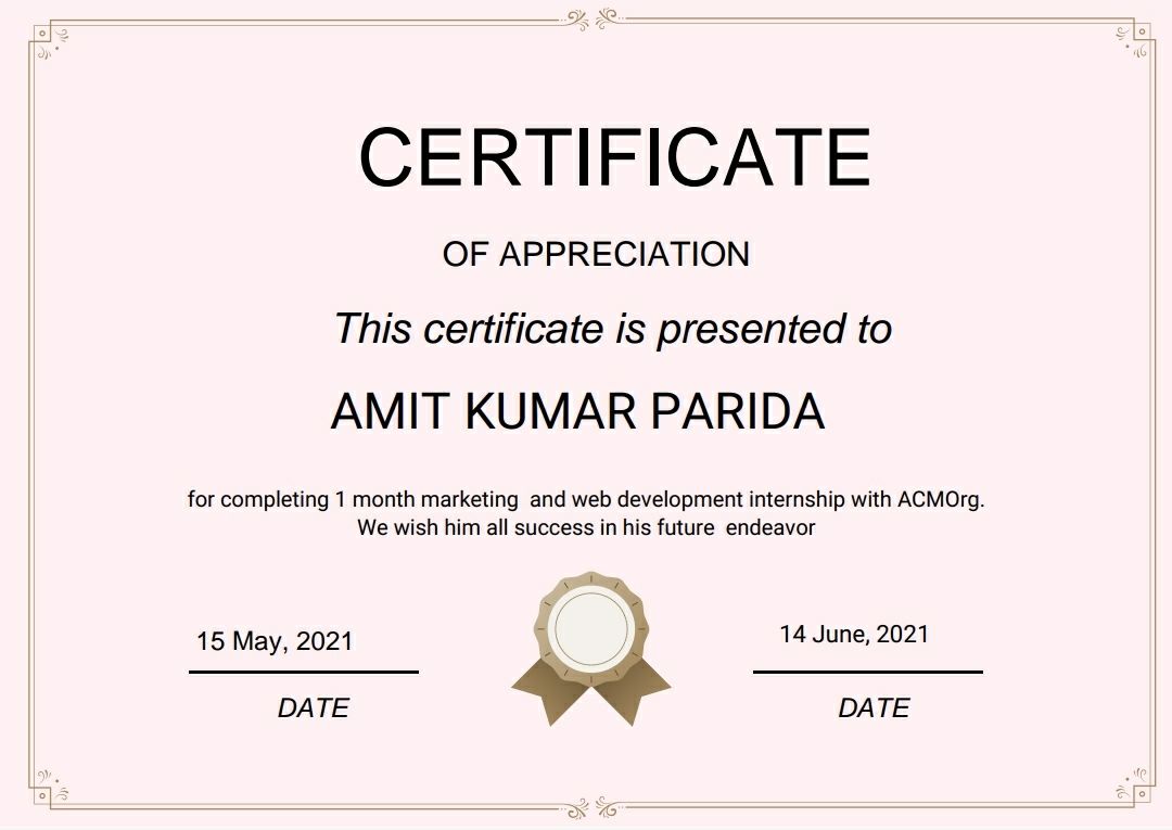 Amit Kumar Parida on LinkedIn: #internship #marketing #webdevelopment Amit Kumar Parida on LinkedIn: #internship #marketing #webdevelopment