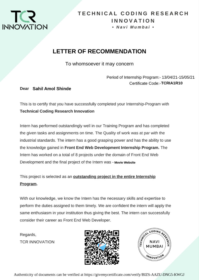 Sahil Shinde on LinkedIn: #html #css #javascript #internship2021 # ... Sahil Shinde on LinkedIn: #html #css #javascript #internship2021 # ...