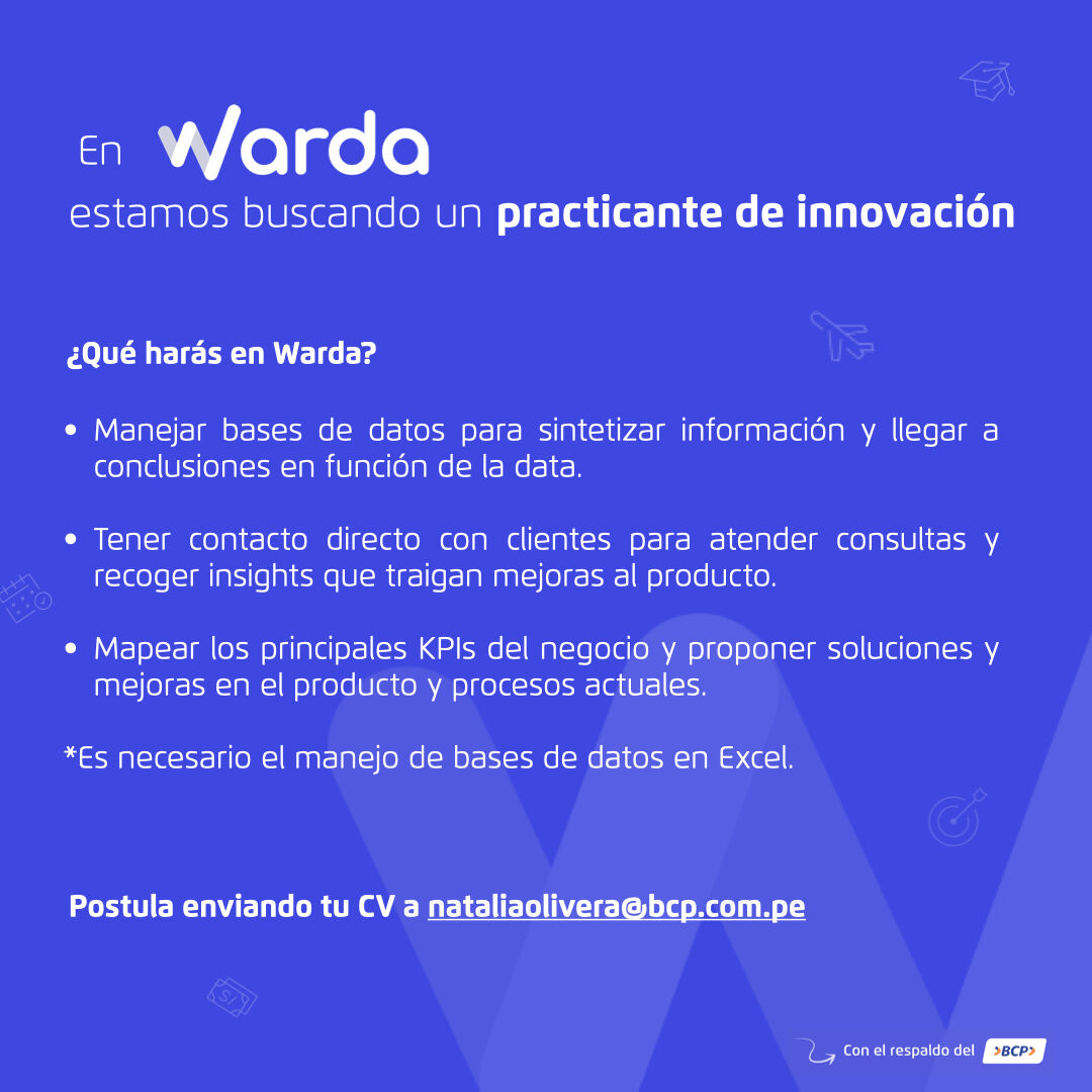 Natalia Olivera en LinkedIn: ¡Hola! En el equipo de Warda del BCP ... Natalia Olivera en LinkedIn: ¡Hola! En el equipo de Warda del BCP ...