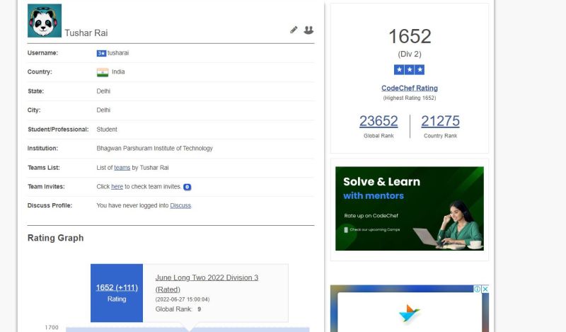 Tushar Rai on LinkedIn: #codechef #java #python #competitiveprogramming ... Tushar Rai on LinkedIn: #codechef #java #python #competitiveprogramming ...