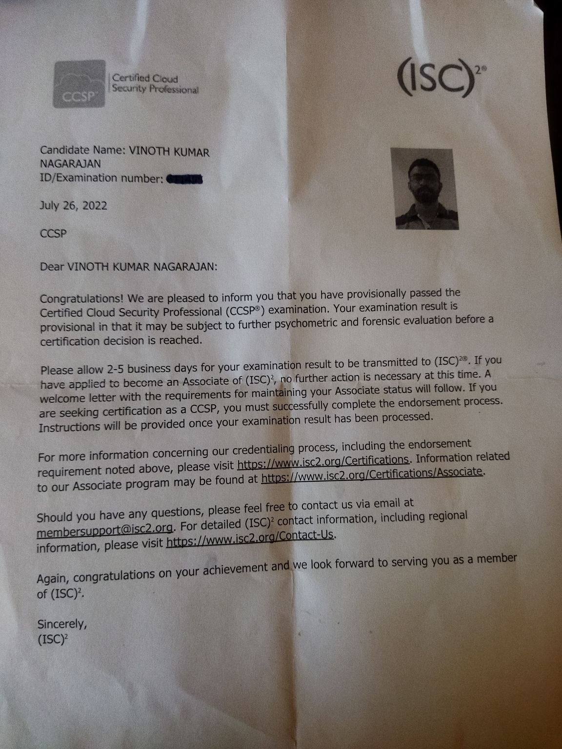 Cleared CCSP today. My sincere gratitude to Melvin Sandron for on ... Cleared CCSP today. My sincere gratitude to Melvin Sandron for on ...
