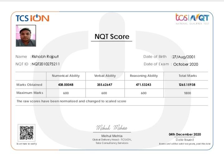 Rishabh Rajput on LinkedIn: #tcsion Rishabh Rajput on LinkedIn: #tcsion