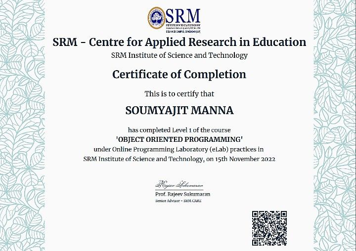 Soumyajit Manna on LinkedIn: #programming #srmuniversity #cse # ... Soumyajit Manna on LinkedIn: #programming #srmuniversity #cse # ...
