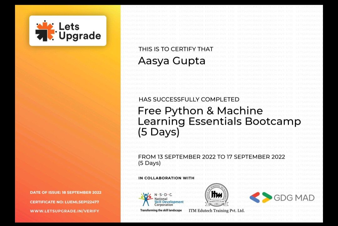 Aasya Gupta on LinkedIn: #letsupgrade #coding Aasya Gupta on LinkedIn: #letsupgrade #coding