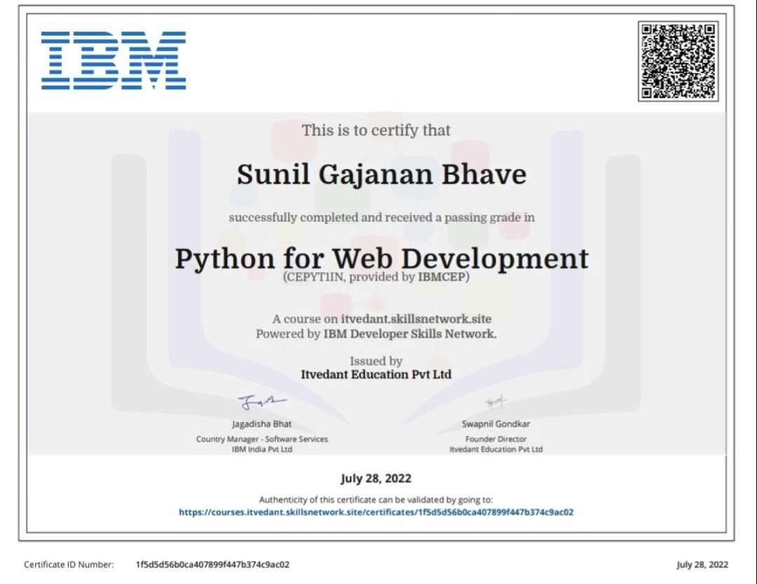 Sunil Bhave on LinkedIn: #ibm #pythonprogramming #python # ... Sunil Bhave on LinkedIn: #ibm #pythonprogramming #python # ...