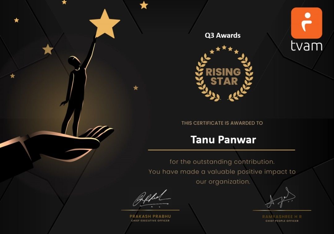 Tanu Panwar on LinkedIn: #grateful #motivated #award | 10 comments Tanu Panwar on LinkedIn: #grateful #motivated #award | 10 comments