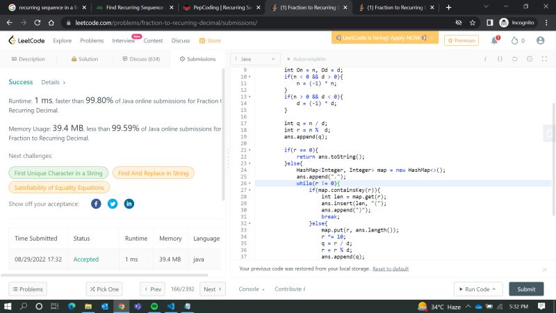 Rahul Prajapati on LinkedIn: #day5 #30daysofcodechallenge #leetcode # ... Rahul Prajapati on LinkedIn: #day5 #30daysofcodechallenge #leetcode # ...