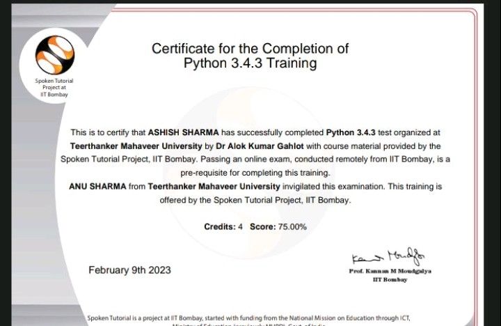 Ashish Sharma on LinkedIn: complete certificate python Ashish Sharma on LinkedIn: complete certificate python