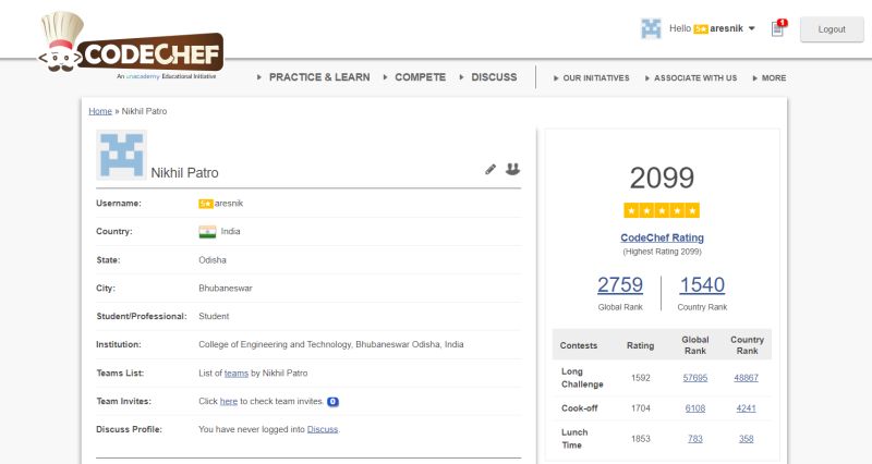 Nikhil Patro on LinkedIn: #codechef #competitiveprogramming #cpp # ... Nikhil Patro on LinkedIn: #codechef #competitiveprogramming #cpp # ...