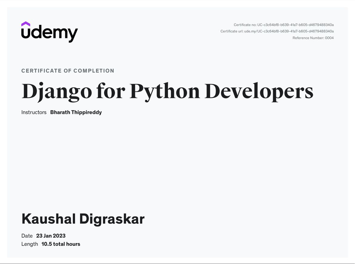 Kaushal Digraskar on LinkedIn: #share #python #django #djangodeveloper ... Kaushal Digraskar on LinkedIn: #share #python #django #djangodeveloper ...