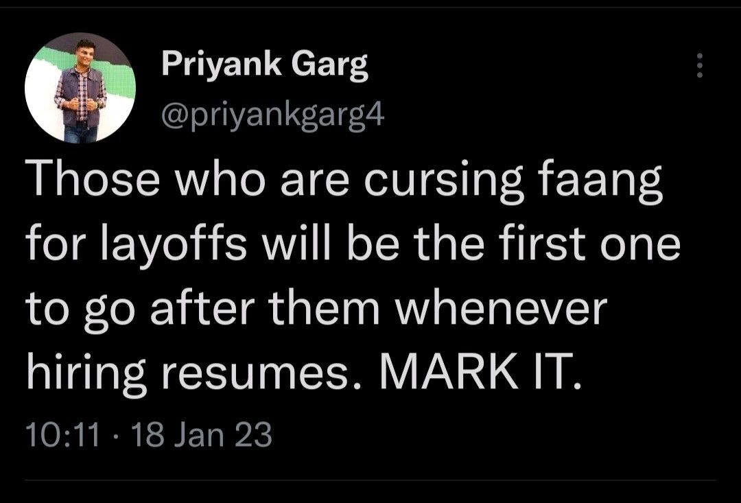 Priyank Garg on LinkedIn: #linkedin #faang #layoffs #hiring #recession ... Priyank Garg on LinkedIn: #linkedin #faang #layoffs #hiring #recession ...