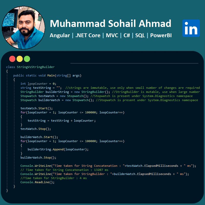Muhammad Sohail Ahmad on LinkedIn: #csharp #codebasics Muhammad Sohail Ahmad on LinkedIn: #csharp #codebasics