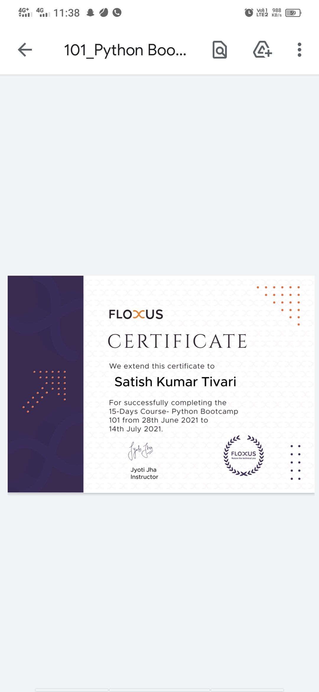 Satish Tivari on LinkedIn: #python #floxus Satish Tivari on LinkedIn: #python #floxus