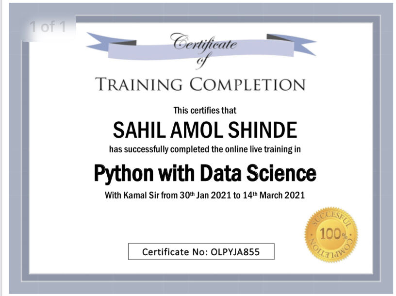 Sahil Shinde on LinkedIn: #python #datascience Sahil Shinde on LinkedIn: #python #datascience