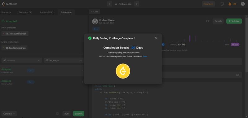Krishna Bhosle on LinkedIn: #connections #leetcode #coding #consistency ... Krishna Bhosle on LinkedIn: #connections #leetcode #coding #consistency ...