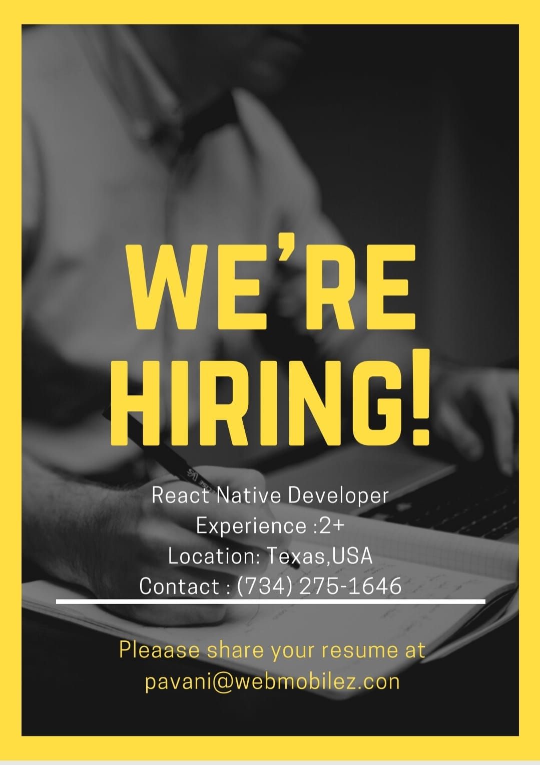 Pavani Lakshmi on LinkedIn: #reactnative #remoteopportunity #hiring # ... Pavani Lakshmi on LinkedIn: #reactnative #remoteopportunity #hiring # ...