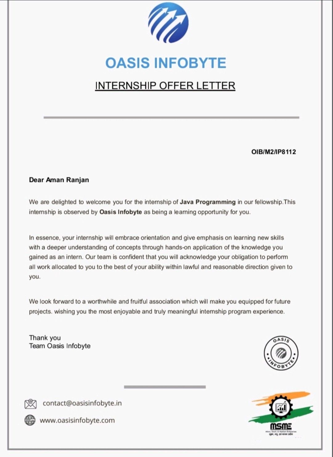 Aman Ranjan on LinkedIn: #learning #intern #java #opportunity # ... Aman Ranjan on LinkedIn: #learning #intern #java #opportunity # ...
