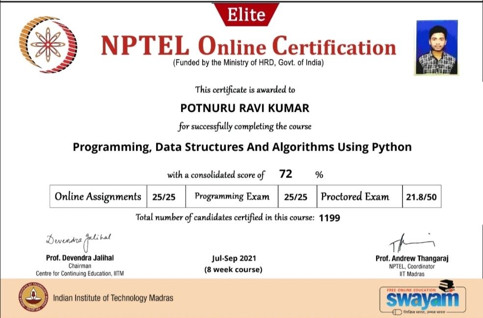 #nptel #datastructures #algorithms #pythonprogramming #swayam… | Ravi Kumar #nptel #datastructures #algorithms #pythonprogramming #swayam… | Ravi Kumar