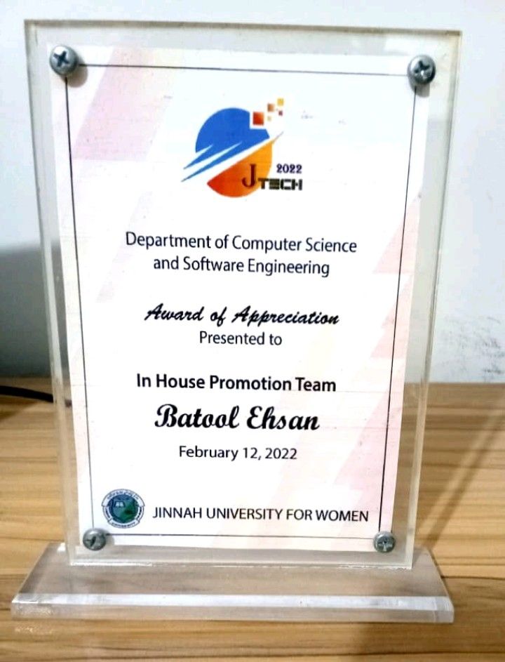 Batool Ehsan on LinkedIn: #computerscience #promotion #appreciation # ... Batool Ehsan on LinkedIn: #computerscience #promotion #appreciation # ...