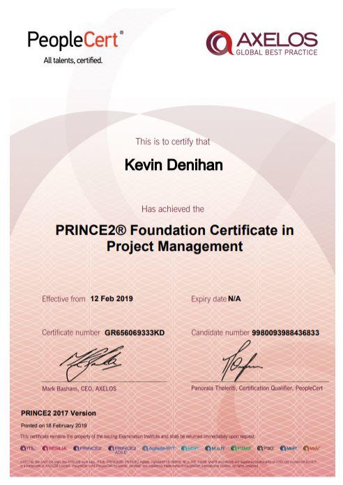 Delighted to have earned the Prince2 Foundation Certificate in Project ... Delighted to have earned the Prince2 Foundation Certificate in Project ...