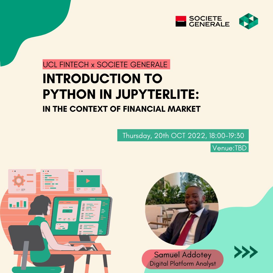 #python #coding #career #experience #finance #event #datascience | UCL ... #python #coding #career #experience #finance #event #datascience | UCL ...