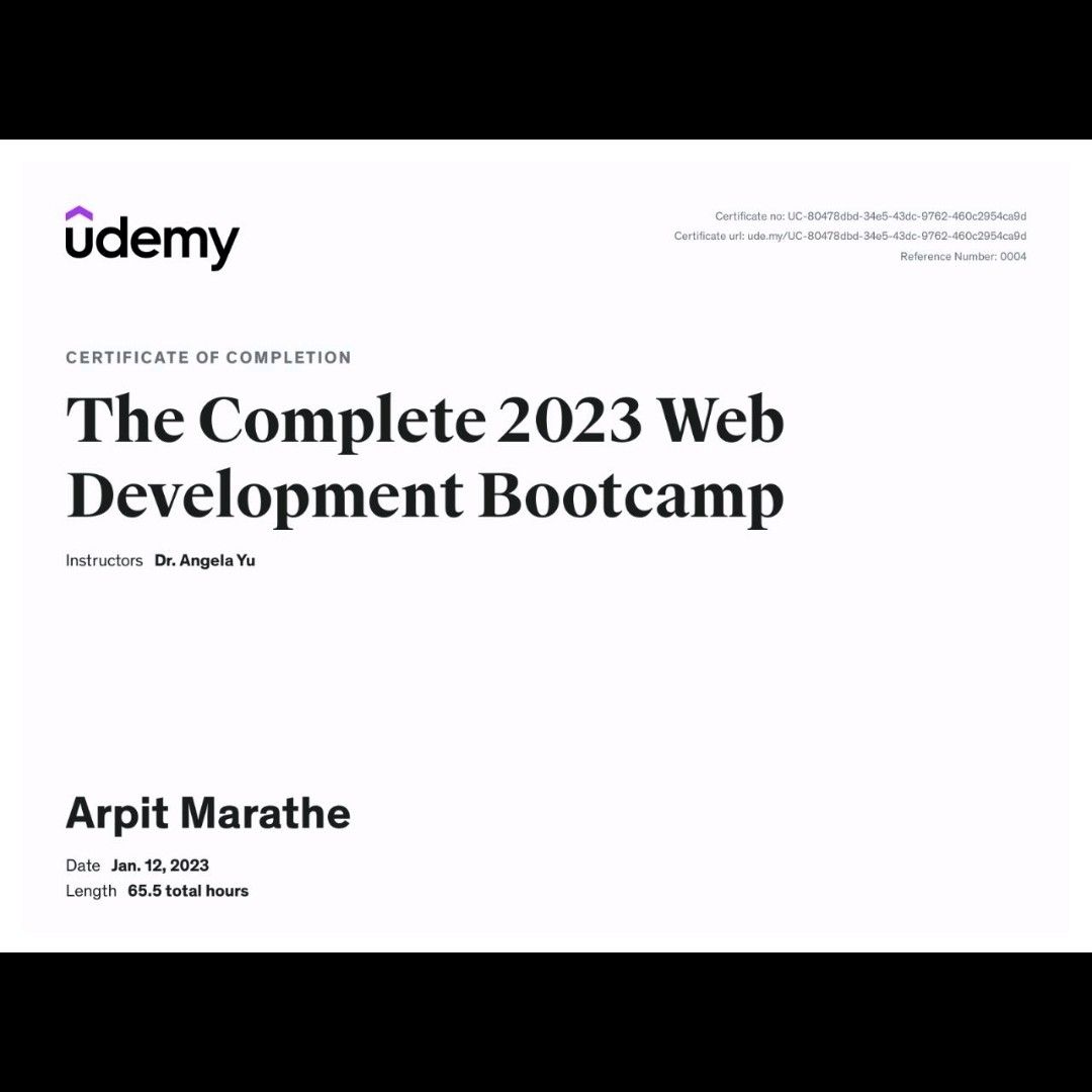 Arpit Marathe on LinkedIn: #webdevelopment #udemy Arpit Marathe on LinkedIn: #webdevelopment #udemy