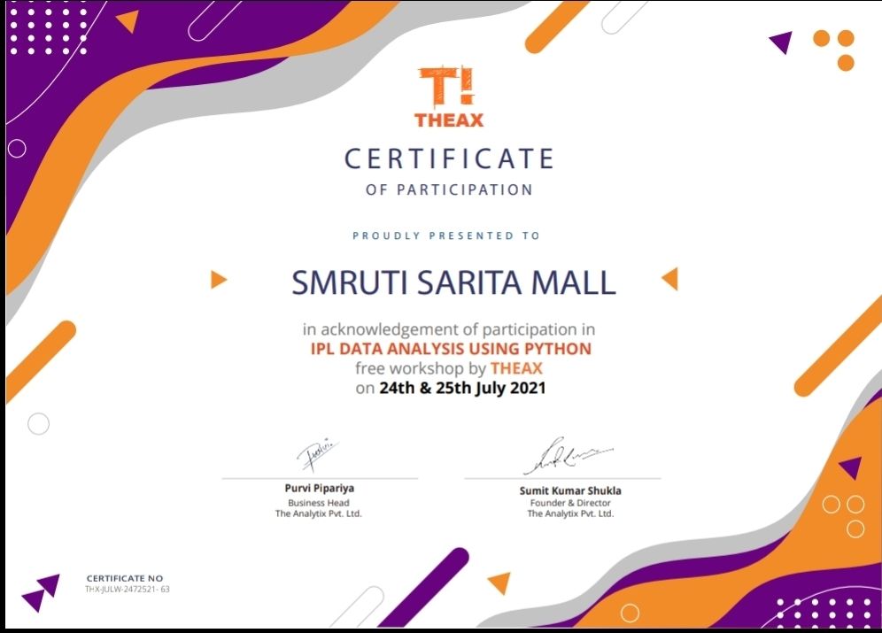 Smruti Sarita Mall on LinkedIn: #datascience #dataanalytics #python Smruti Sarita Mall on LinkedIn: #datascience #dataanalytics #python