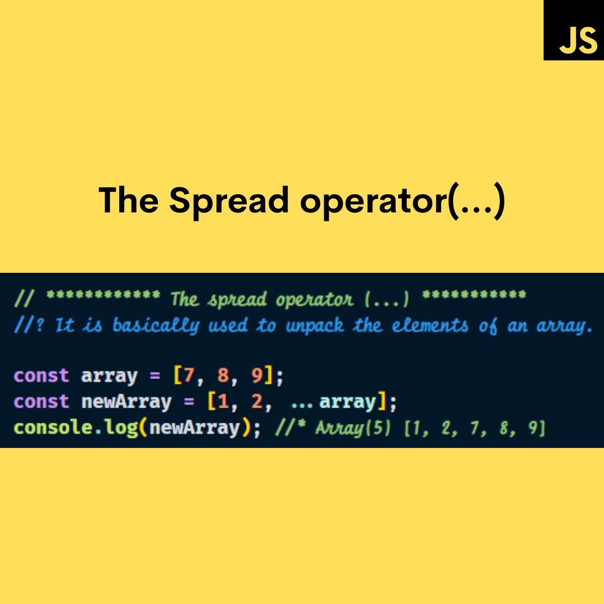 Spread syntax (...) allows an iterable, such as an array or string, to ... Spread syntax (...) allows an iterable, such as an array or string, to ...