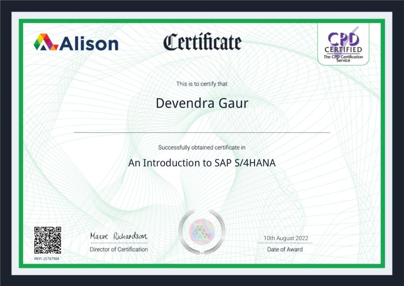 Devendra Kumar Gaur on LinkedIn: SAP S/4HANA Devendra Kumar Gaur on LinkedIn: SAP S/4HANA