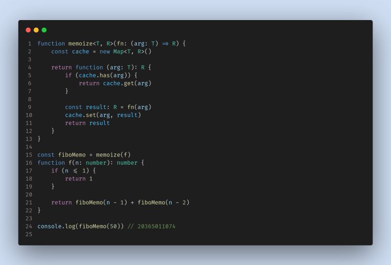 Mohamed Elmdary on LinkedIn: #javascript #typescript #memoize Mohamed Elmdary on LinkedIn: #javascript #typescript #memoize
