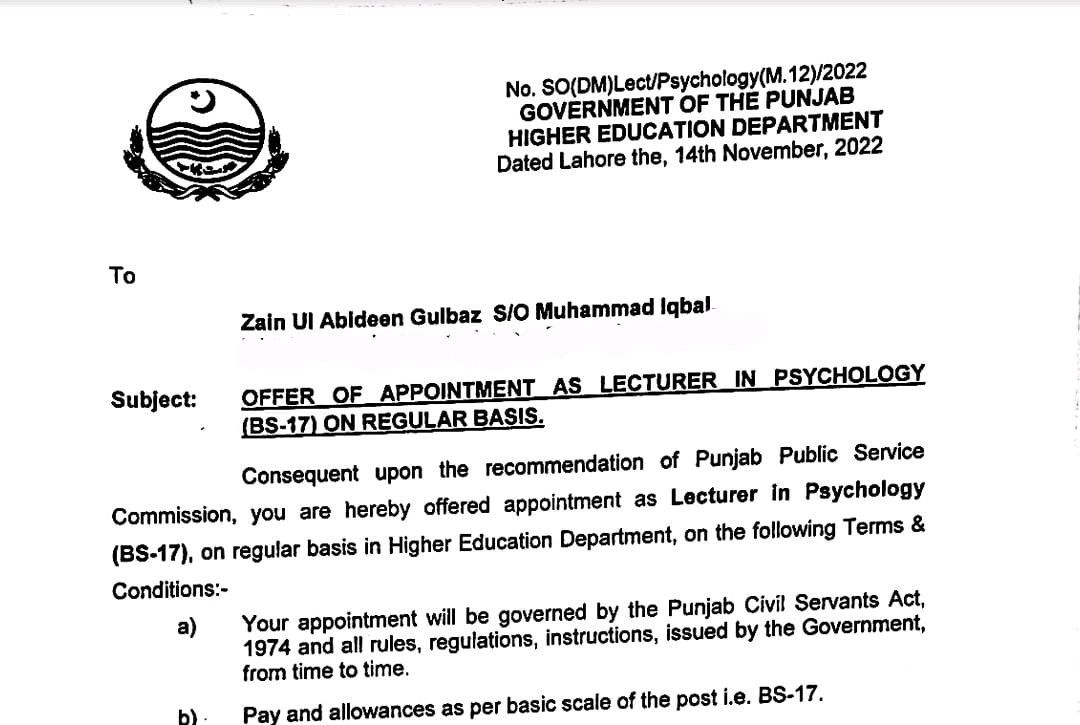 Zain-ul-Abideen Gulbaz on LinkedIn: Recommended as Lecturer in ... Zain-ul-Abideen Gulbaz on LinkedIn: Recommended as Lecturer in ...