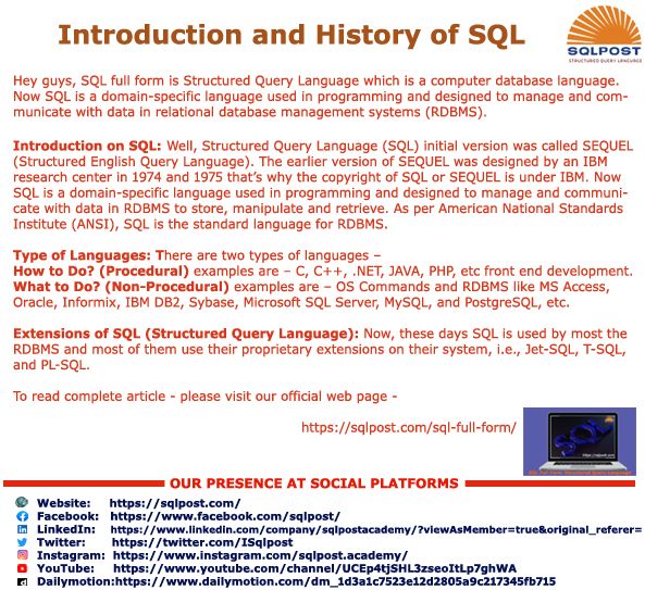 SQLPOST Academy on LinkedIn: #sql #sqlserver #sqldatabase #sqldeveloper ... SQLPOST Academy on LinkedIn: #sql #sqlserver #sqldatabase #sqldeveloper ...