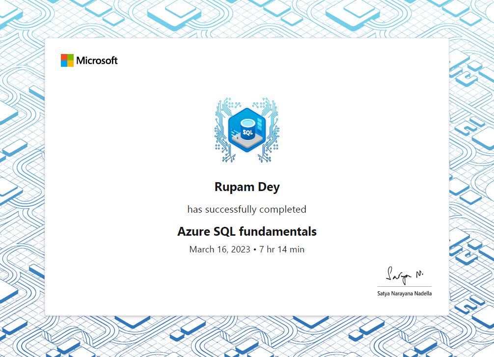 #microsoft #microsoftlearn #azuresql #data | Rupam Dey #microsoft #microsoftlearn #azuresql #data | Rupam Dey
