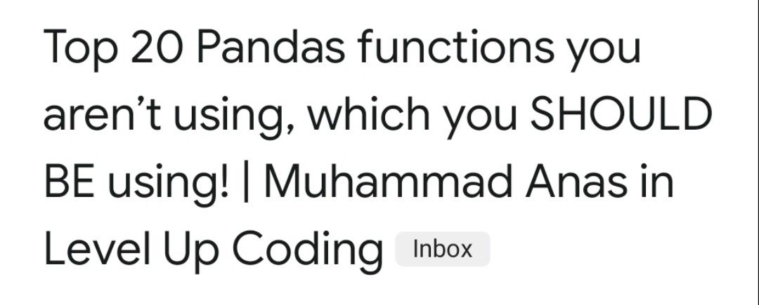 Tanmay Bhatnagar on LinkedIn: #pandas #python #programming #medium Tanmay Bhatnagar on LinkedIn: #pandas #python #programming #medium