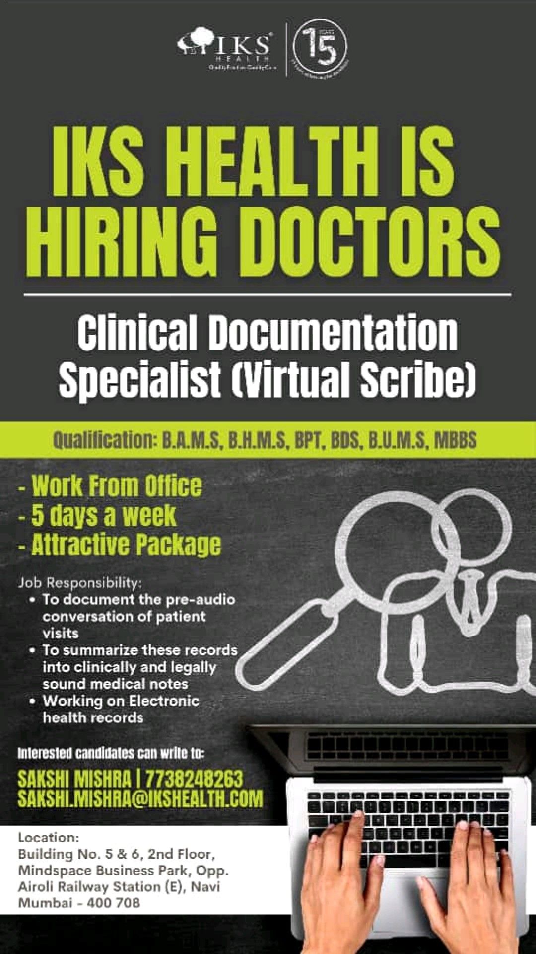 Sakshi Mishra on LinkedIn: #hiring #health #healthcare #doctors #jobs Sakshi Mishra on LinkedIn: #hiring #health #healthcare #doctors #jobs