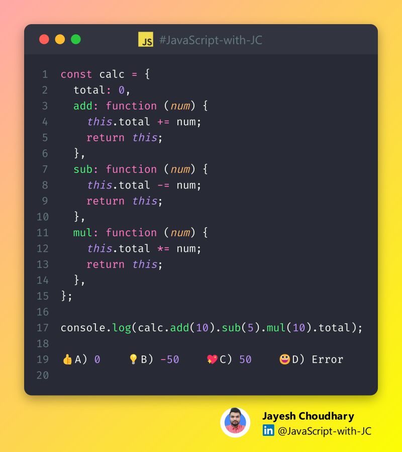 Jayesh Choudhary on LinkedIn: #javascriptdaily #javascript #developer # ... Jayesh Choudhary on LinkedIn: #javascriptdaily #javascript #developer # ...