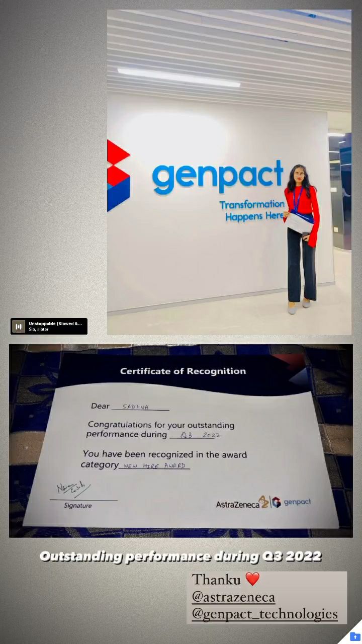 Sadhna Rana on LinkedIn: #genpact #performance Sadhna Rana on LinkedIn: #genpact #performance