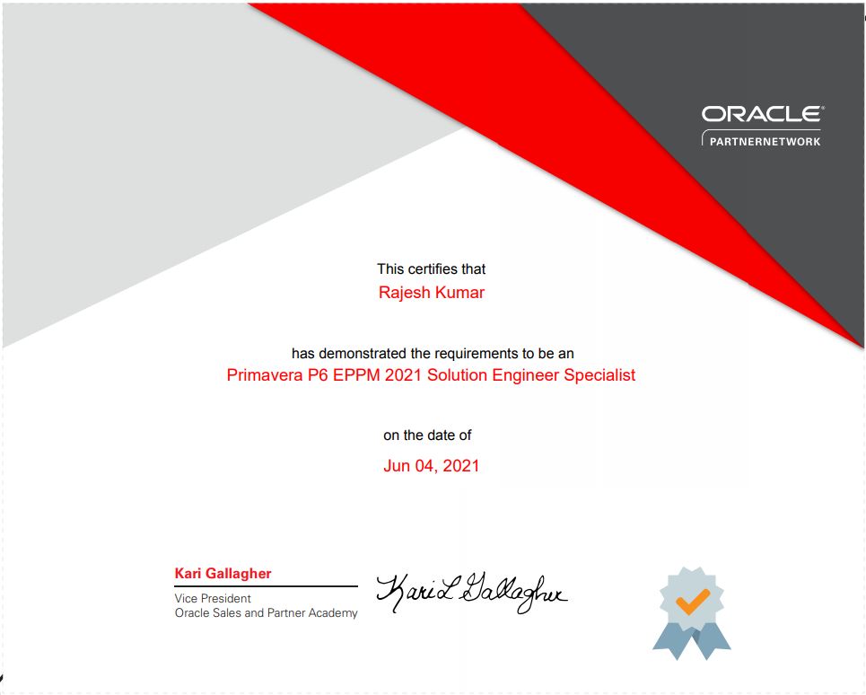 Rajesh Kumar Suriya Kumar on LinkedIn: Achievement from Oracle for ... Rajesh Kumar Suriya Kumar on LinkedIn: Achievement from Oracle for ...