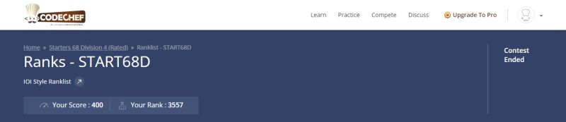 Manan Sharma on LinkedIn: #codechef #competitiveprogramming #dsa Manan Sharma on LinkedIn: #codechef #competitiveprogramming #dsa
