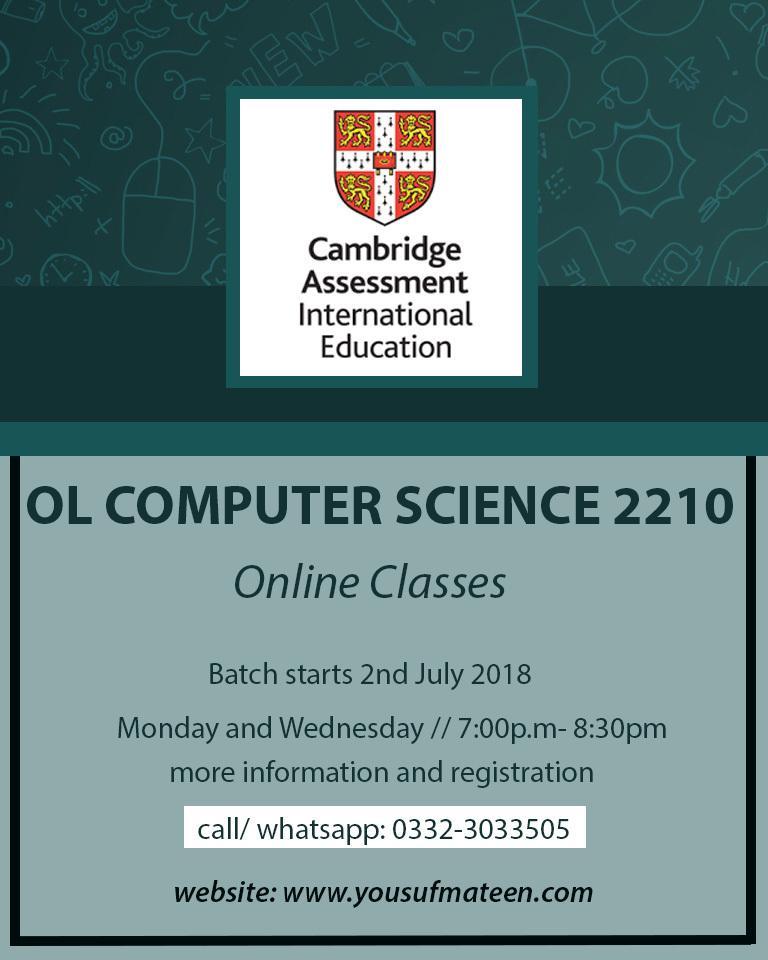 Muhammad Yousuf Mateen on LinkedIn: Online O level Computer Science ... Muhammad Yousuf Mateen on LinkedIn: Online O level Computer Science ...