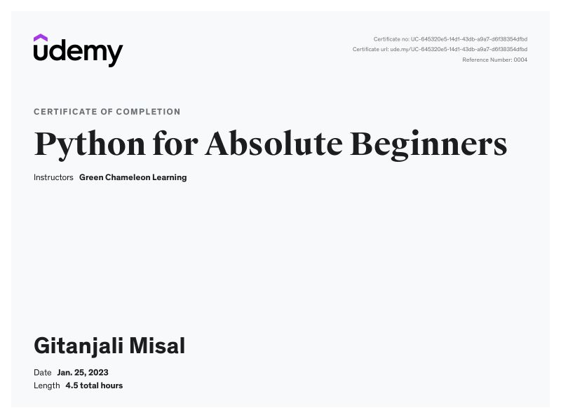 Gitanjali M. on LinkedIn: #python Gitanjali M. on LinkedIn: #python