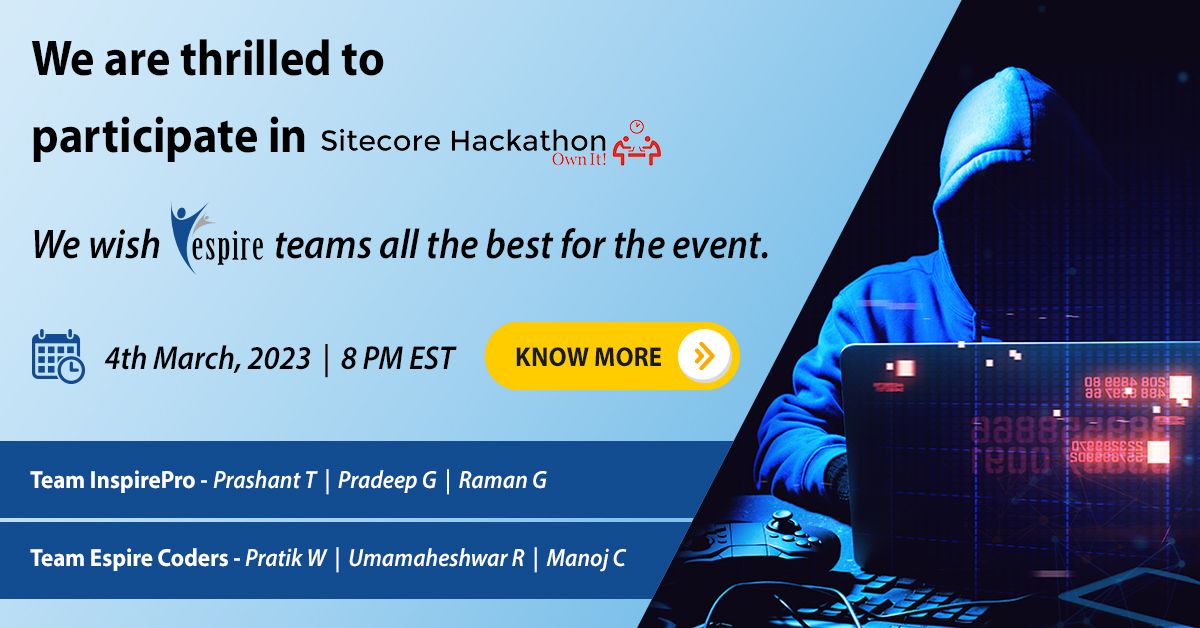 Espire Infolabs on LinkedIn: #hackathon2023 #sitecore #hackathon # ... Espire Infolabs on LinkedIn: #hackathon2023 #sitecore #hackathon # ...