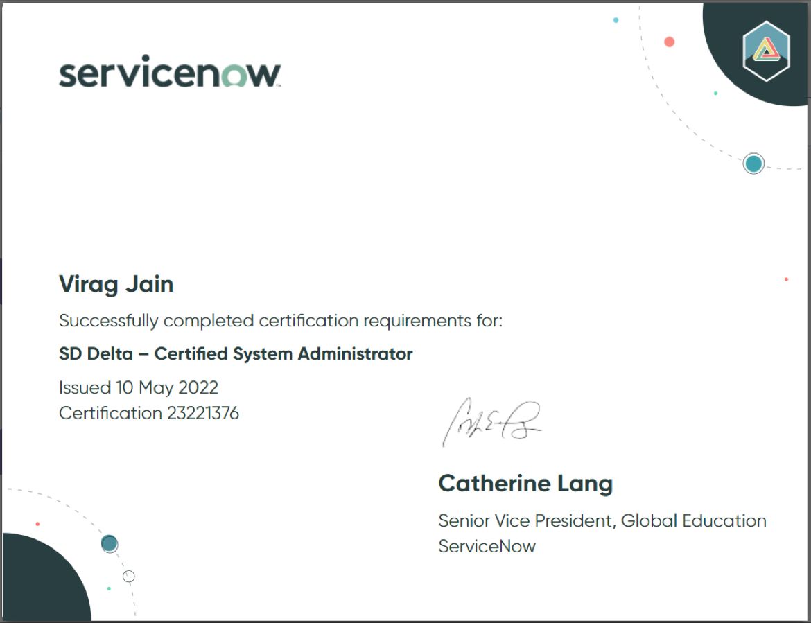 Virag Jain on LinkedIn: #servicenow #servicenowdeveloper #nowlearning # ... Virag Jain on LinkedIn: #servicenow #servicenowdeveloper #nowlearning # ...