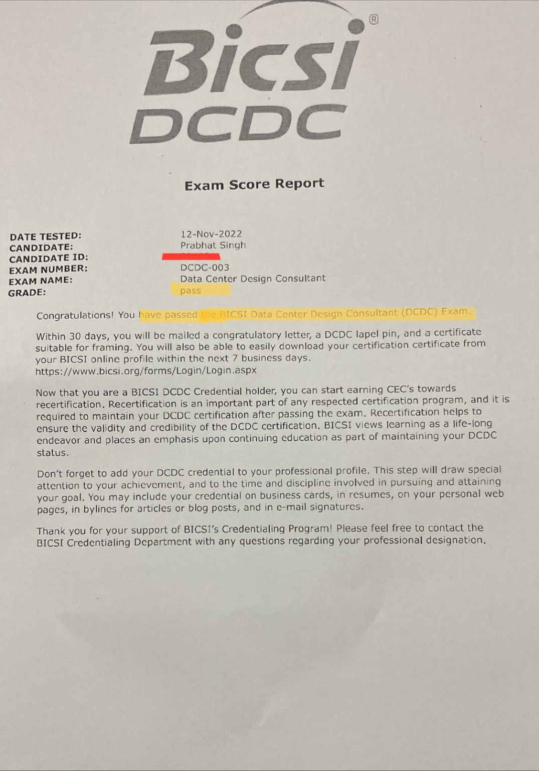 Prabhat Singh, RCDD, DCDC, CDCP on LinkedIn: New Credential # DCDC | 25 ... Prabhat Singh, RCDD, DCDC, CDCP on LinkedIn: New Credential # DCDC | 25 ...