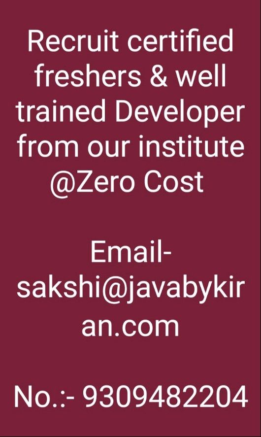 Sakshi Undare on LinkedIn: #freshers #certified #javadeveloper # ... Sakshi Undare on LinkedIn: #freshers #certified #javadeveloper # ...