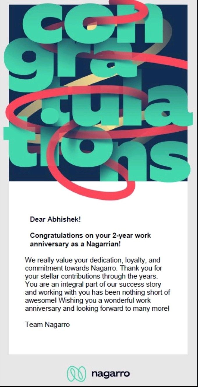 Abhishek Singh on LinkedIn: #workanniversary #nagarro | 10 comments Abhishek Singh on LinkedIn: #workanniversary #nagarro | 10 comments