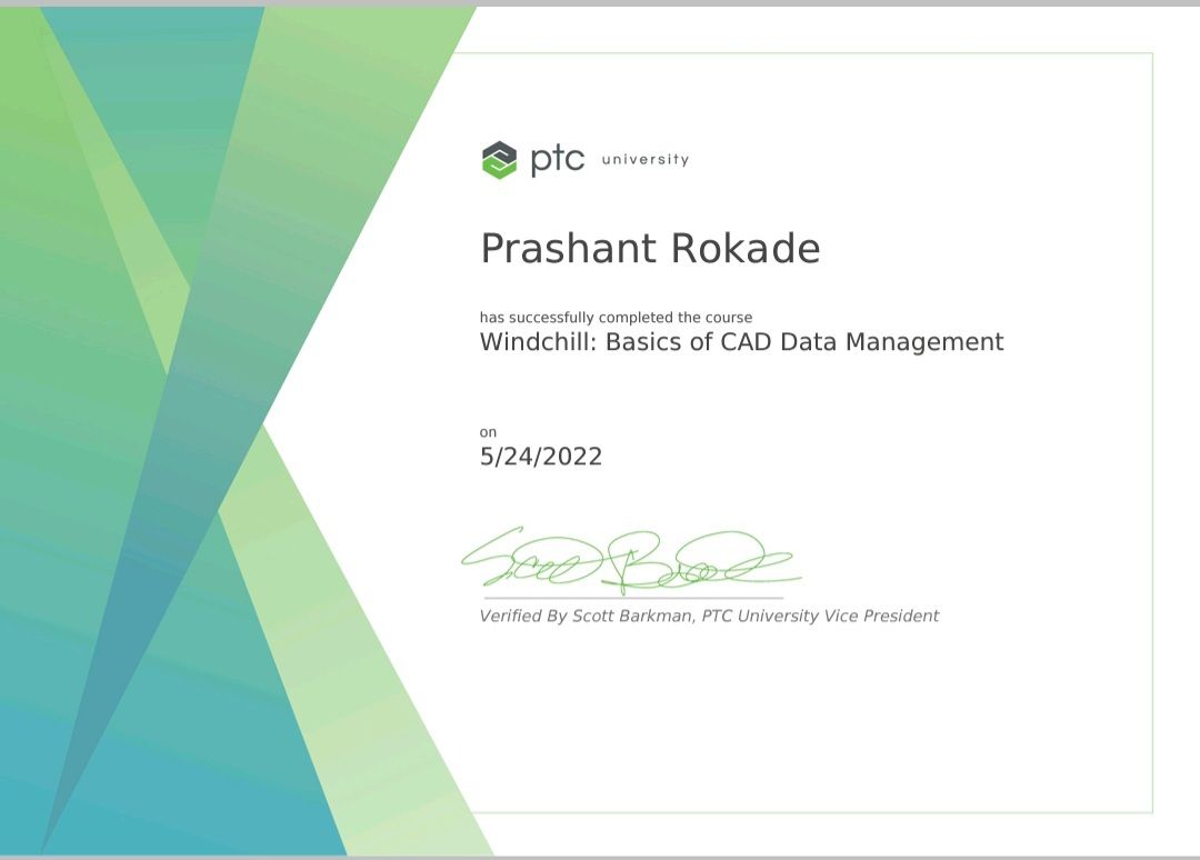 Prashant Rokade , MBA®, CSM® on LinkedIn: #windchill #cad #management Prashant Rokade , MBA®, CSM® on LinkedIn: #windchill #cad #management